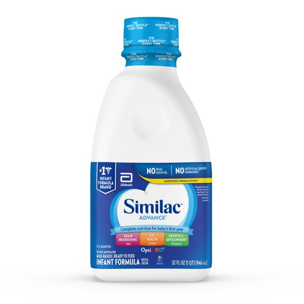 Similac Advance Ready-to-Feed Baby Formula with Iron, DHA, Lutein, 32 ...