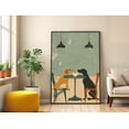 Affixzi Dogs Sharing Coffee Wall Art | Vintage Dog Cafe Print | Cute ...