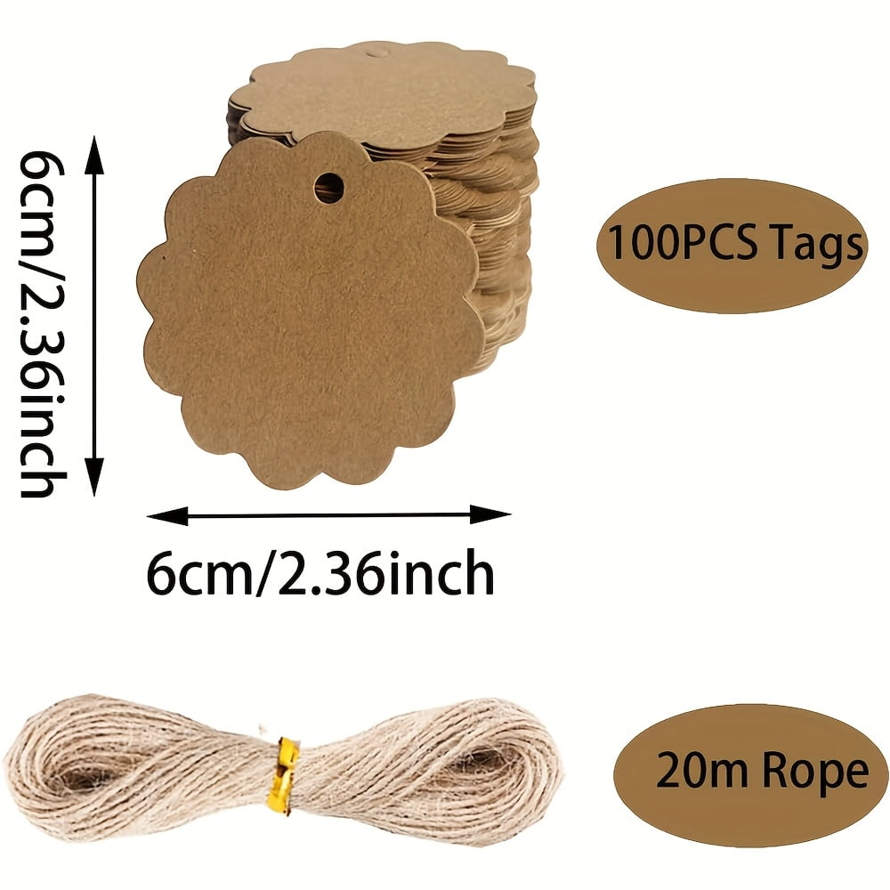 Click here for Cnkoo 100pcs Vintage Kraft Paper Cards Gift Tags M... prices