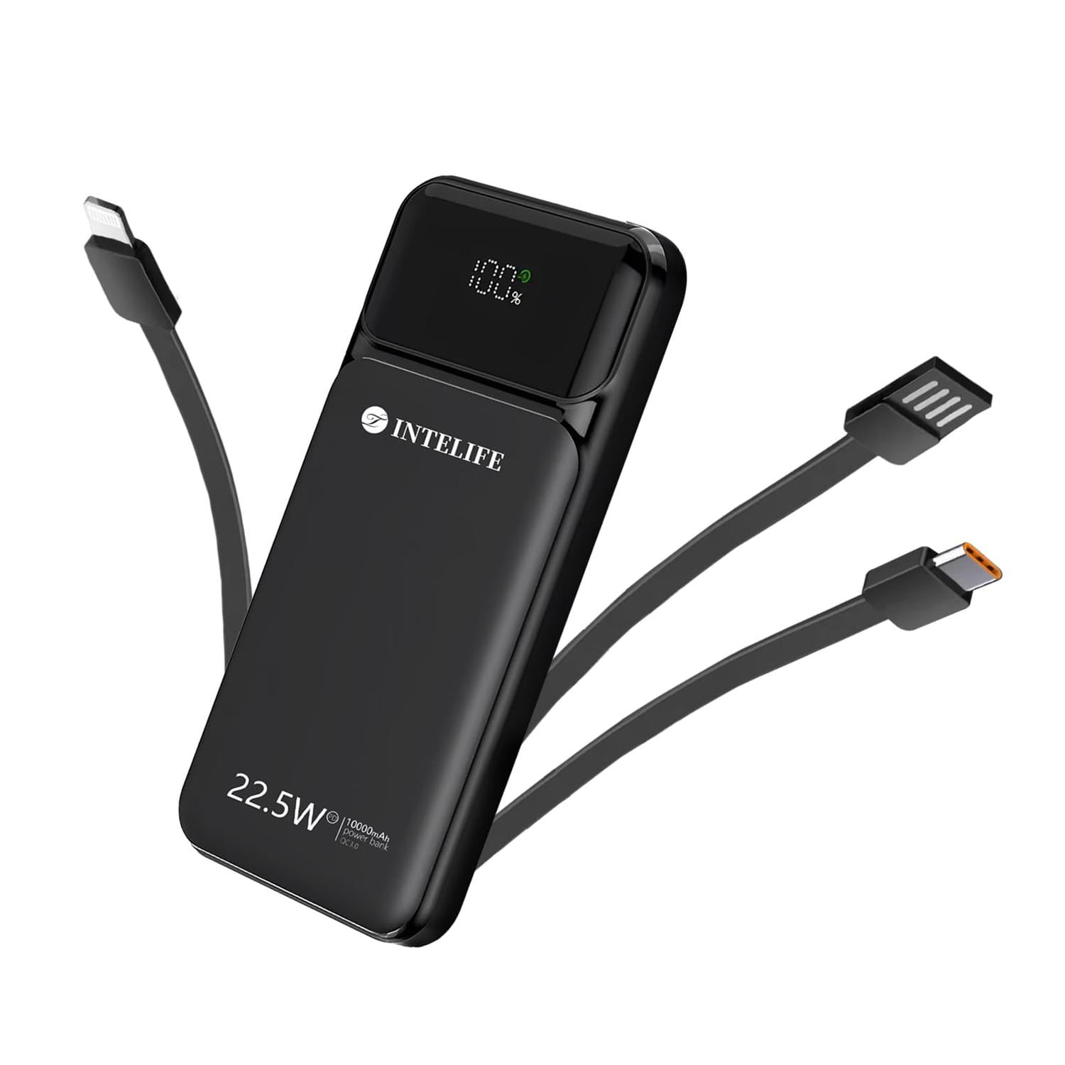 INTELIFE Power Bank 10000mAh 22.5w Carga Rápida Batería Portátil con 3 ...
