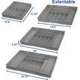 Expandable Kitchen Drawer Flatware Organizer, Adjustable Cutlery Tray ...