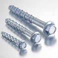 3/8" x 3" Zinc Plated Large Diameter Concrete Screw Actual Thickness 1/ ...