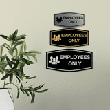 Fancy Employees Only (Workers) Sign (Black) - Large - Walmart.com