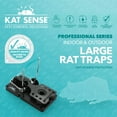Kat Sense Large Rat Snap Traps Set of 6 - Stainless Steel Bar Design ...