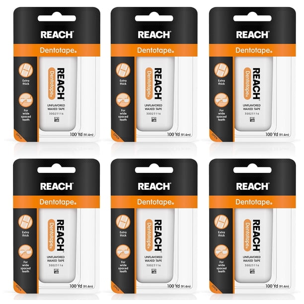 Reach Dentotape Waxed Dental Floss with Extra Wide Cleaning Surface for ...