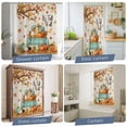 Bathroom Shower Curtain Thanksgiving Pumpkin Fall Orange Maple Leaves ...
