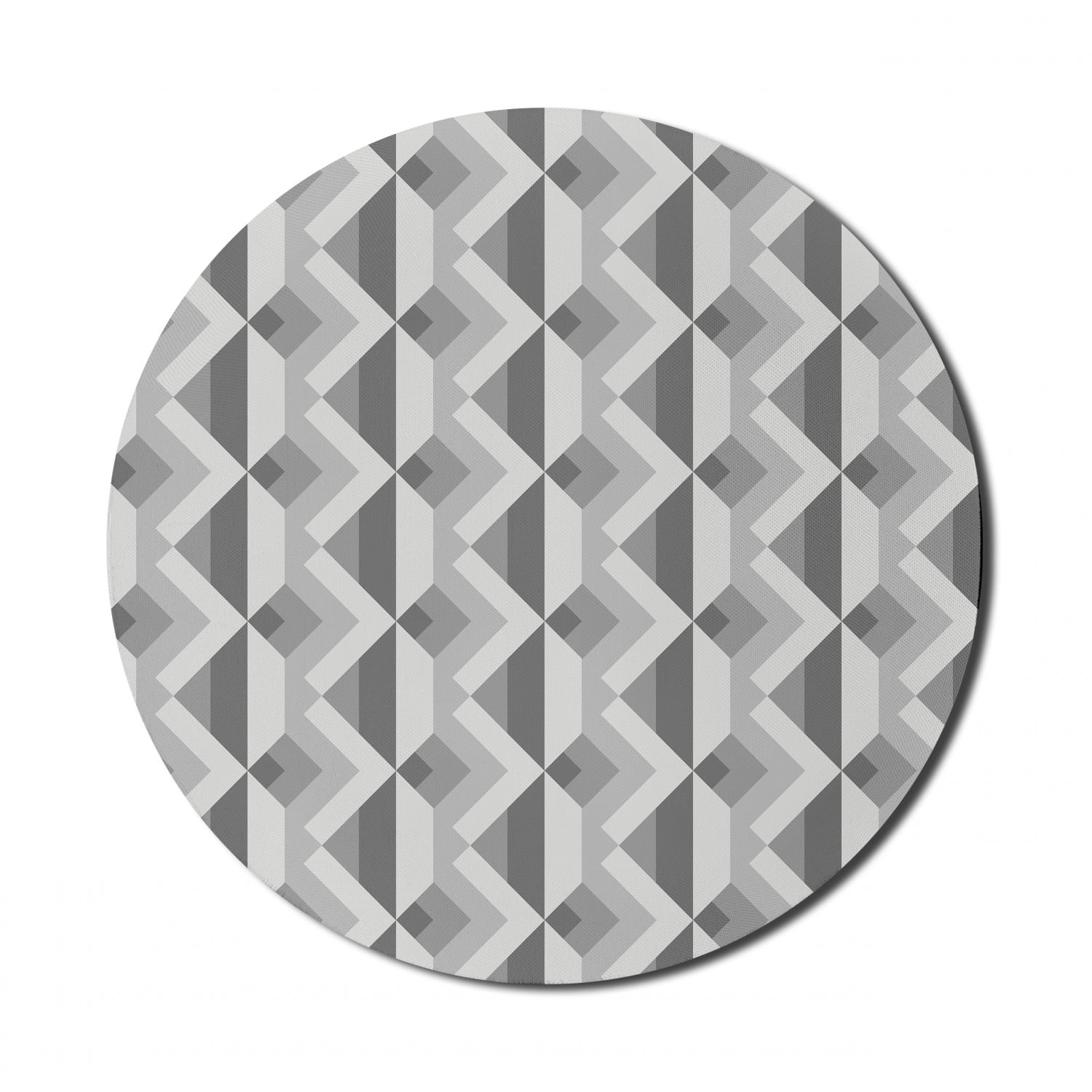 Grey Mouse Pad for Computers, Triangles with Parallel Lines in Dark ...