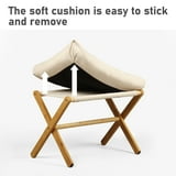 IAJXWI Bamboo Footrest, Folding Footrest Stool with Thick Cotton ...