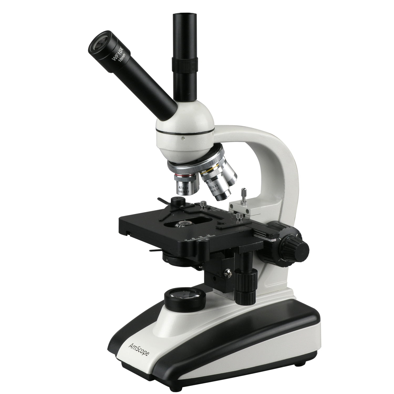 AmScope 40X-1000X LED Dual View Compound Microscope with 3D Stage ...
