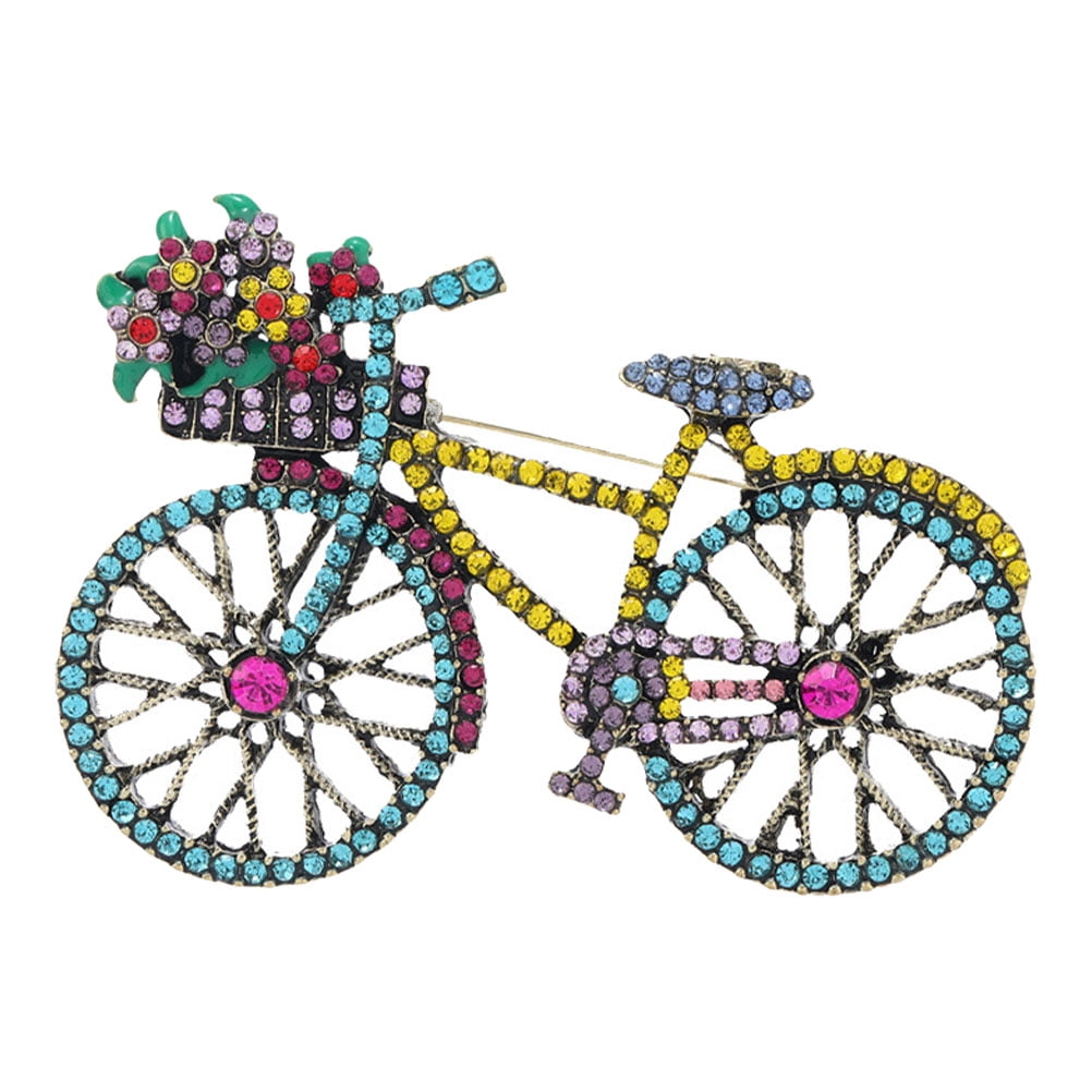Click here for Raindrops Bicycle Lapel Pin Brooch Metal Decor Wom... prices