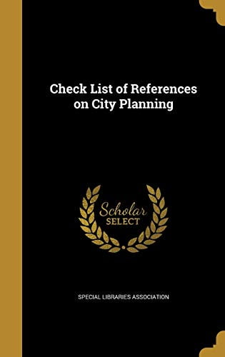 Check List of References on City Planning (Hardcover) - Walmart.com
