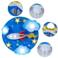 Cute Cloud Ceiling Nursery Light: Modern LED Star Rocket Flush Mount ...