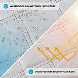 Windshield Cover Fittings Protect with Mirror Cutouts Heat Insulation ...