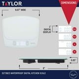 Taylor 11lb Waterproof Digital Kitchen Scale and Food Scale for Baking ...