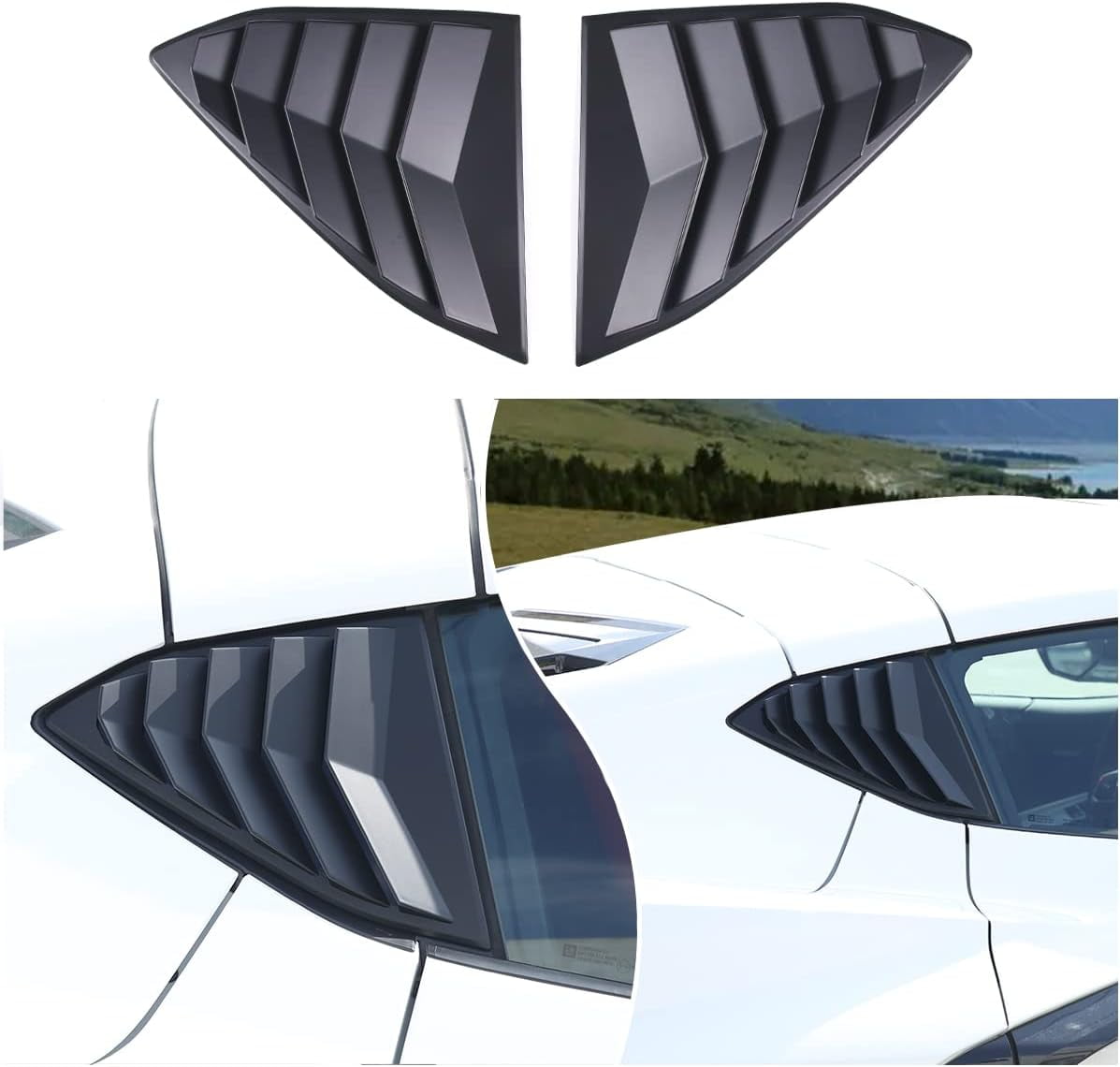 TINKI Compatible with Chevrolet Corvette C8 2020-2023 Rear Side Window ...