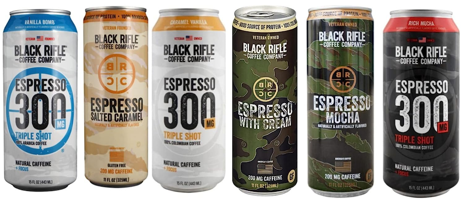 Black Rifle Coffee RTD 200mg and 300mg Caffeine, Ready To Drink Variety ...