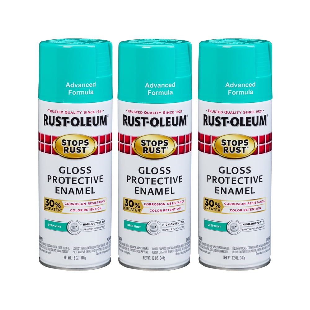 (3 Pack) Rust-Oleum Stops Rust Advanced Gloss Deep Mint Protective ... (3 Pack) Rust-Oleum Stops Rust Advanced Gloss Deep Mint Protective ...