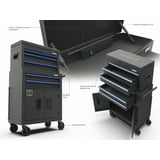 Hart 24-inch Steel Tool Chest Combo with Built-In Power Strip, 400 lb ...