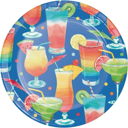 Summer Cocktails, 7" Paper Luncheon Plate, Toss,Pack of 8 - Walmart.ca