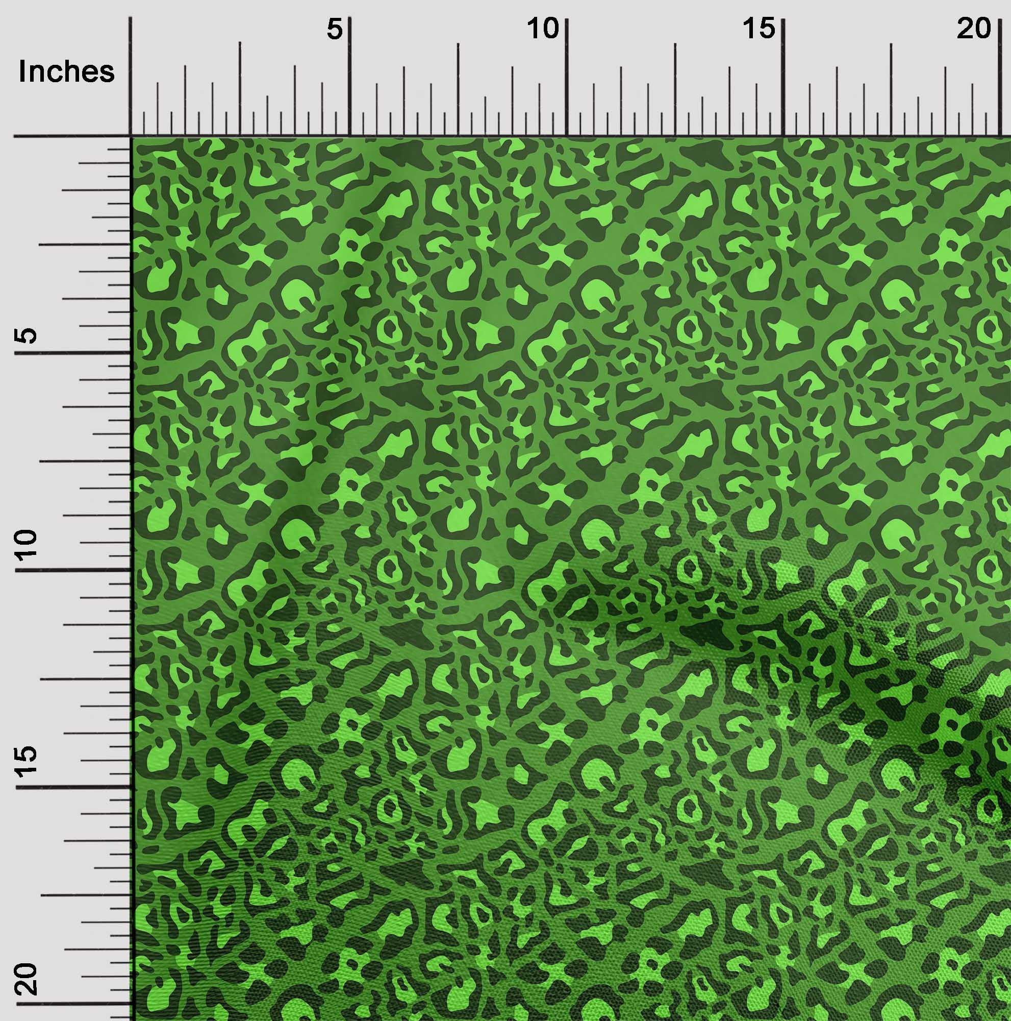 oneOone Cotton Flex Green Fabric Animal Skin Sewing Material Print ...