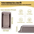 2 PCS Nonstick Loaf Pan Set, 9 x 5 Inch Carbon Steel Rectangle Bakeware ...