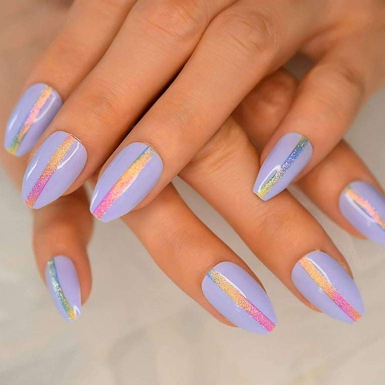 Light Purple Prom Nails