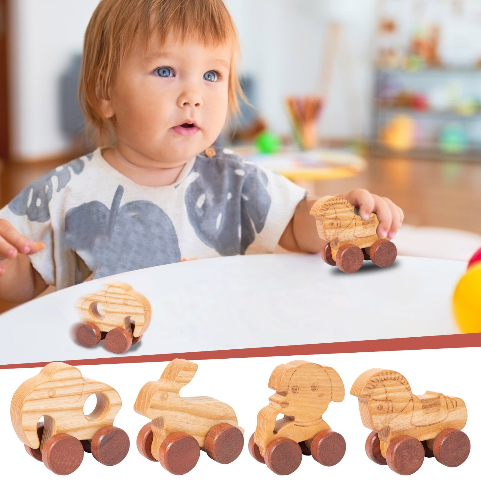 TMOYZQ Birthday Christmas Gift Children s Wooden Trolley Hand Holding tmoyzq-birthday-christmas-gift-children-s-wooden-trolley-hand-holding