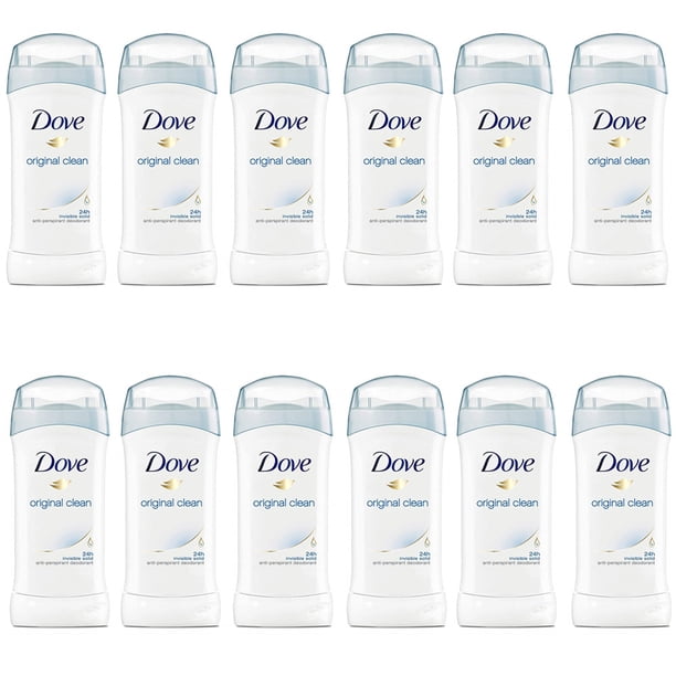 Pack of (12) Dove Anti-Perspirant Deodorant, Invisible Solid, Original ...