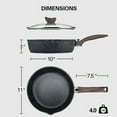 Kordisen 11 inch Nonstick Deep Frying Pan with Lid, Saute Pan Skillet ...