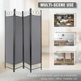 Dkelincs 4 Panel Room Divider 6.8FT Folding Privacy Screen Portable ...