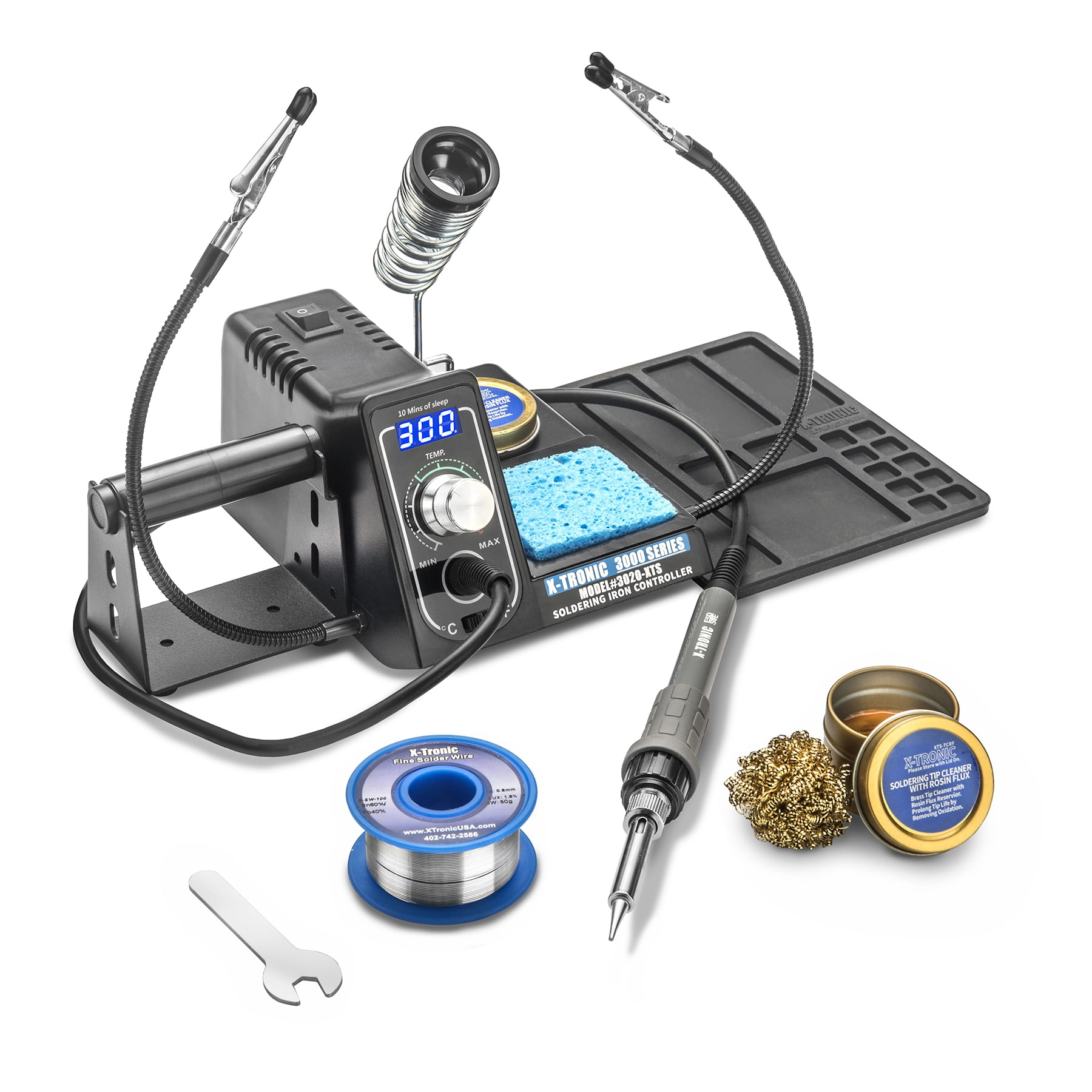 X-Tronic Model #3020 Digital LED Soldering Iron Station with 2 ...