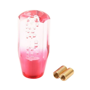 LED Light RGB Shift Knob Stick Crystal Clear Transparent Bubble Gear ...