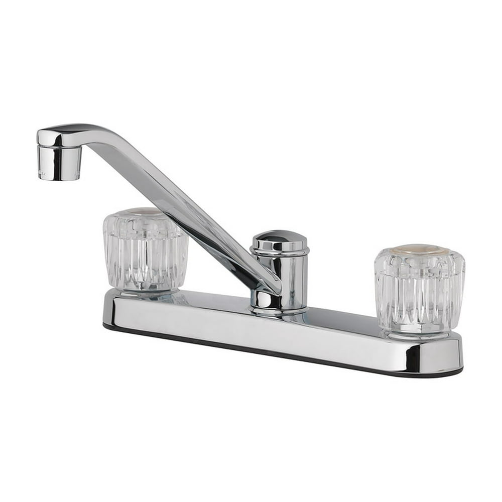 OakBrook Essentials Two Handle Kitchen Faucet, Chrome - Walmart.com ...