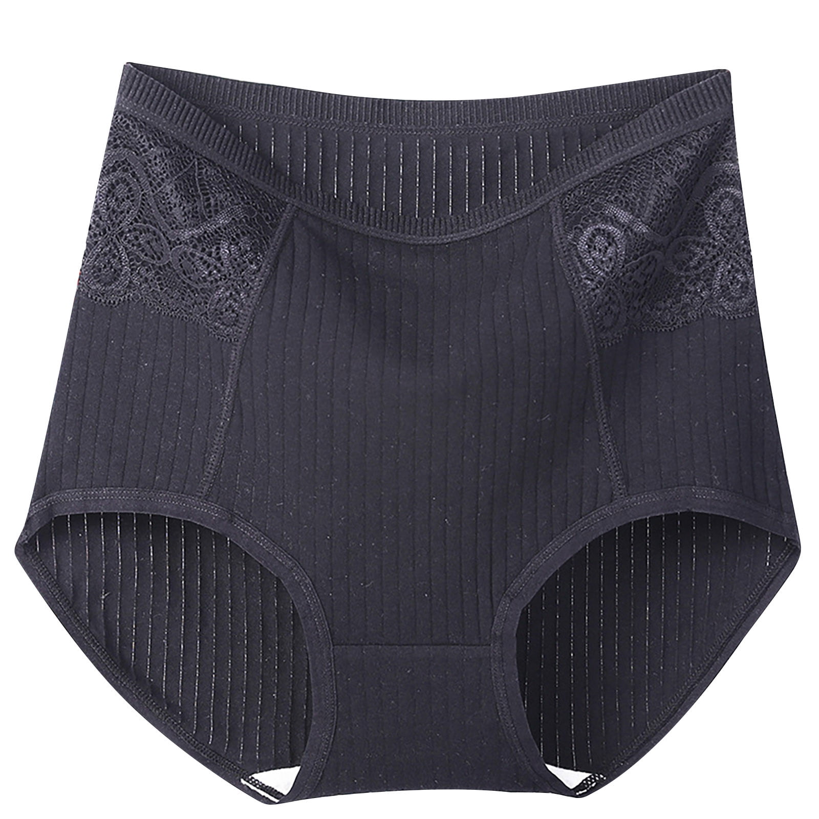 Holiday Cameland Women's Solid Plus Size High Waist Lace Panties Leak ...