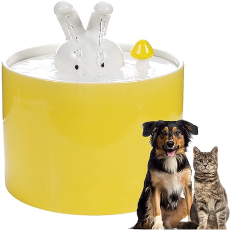 Ceramic Cat Water 1 L Pet Drinking Ultra-Quiet Pet Drinking s Bowl for ...