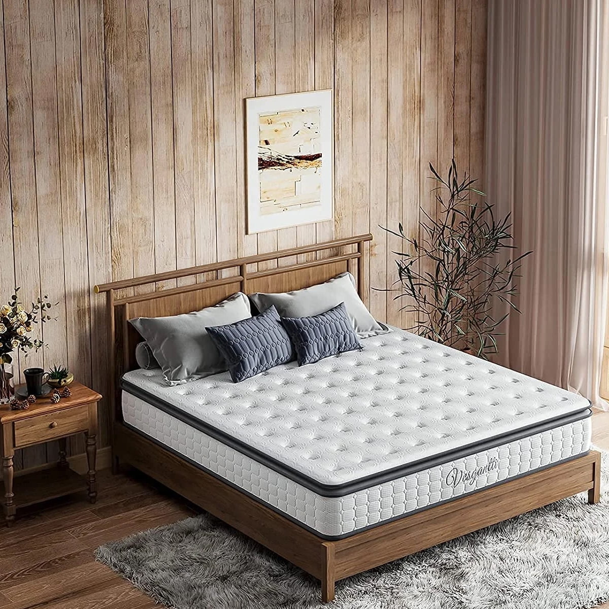 NAIMP Pillow Top Series - 10 Inch Innerspring Hybrid Twin XL Mattress ...