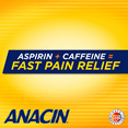 Anacin Fast Pain Relief Pain Reducer Aspirin Tablets, 100 Tablets ...