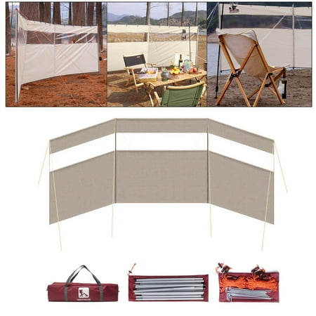 Camping Wind Cooking Gas Windscreen Picnic Traveling Beige | Walmart Canada