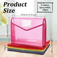 18Pcs 9 Colors Rectangle PP Plastic File Pockets Folder Bag Office ...