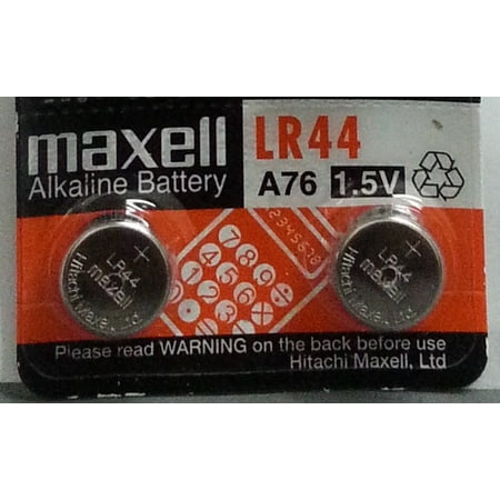 Maxell LR44 - A76 Alkaline Button Battery 1.5V - 2 Pack + FREE SHIPPING! - Walmart.com