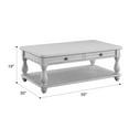 Artum Hill Ezra Oyster Shell Gray 50" Wide Wood Coffee Table - Walmart.com