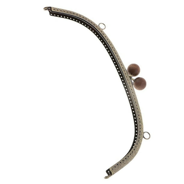 Langgg 24.5cm Metal Arch Frame Kiss Clasp Lock Bead Head DIY Purse Bag ...