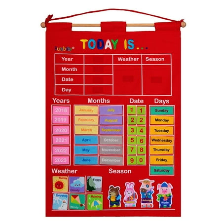 Wall Hanging Kids Calendar Weather Season Date Months Year Day Calendar ...