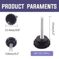 20Pcs M6 x 30mm Black Round Male Thread Knurled Clamping Knobs Grip ...
