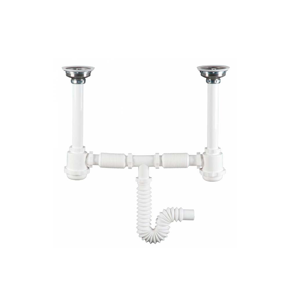 Cespol Flexible Para Fregadero Doble Con Contracanasta URREA 3735 ...