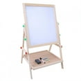 CHICIRIS Kids Wooden Art Easel, 2 In 1 Double-Sided, Adjustable, For ...
