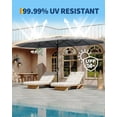 15 Ft Double-Sided Patio Umbrella with Base Crank Lift and Push Tilt ...