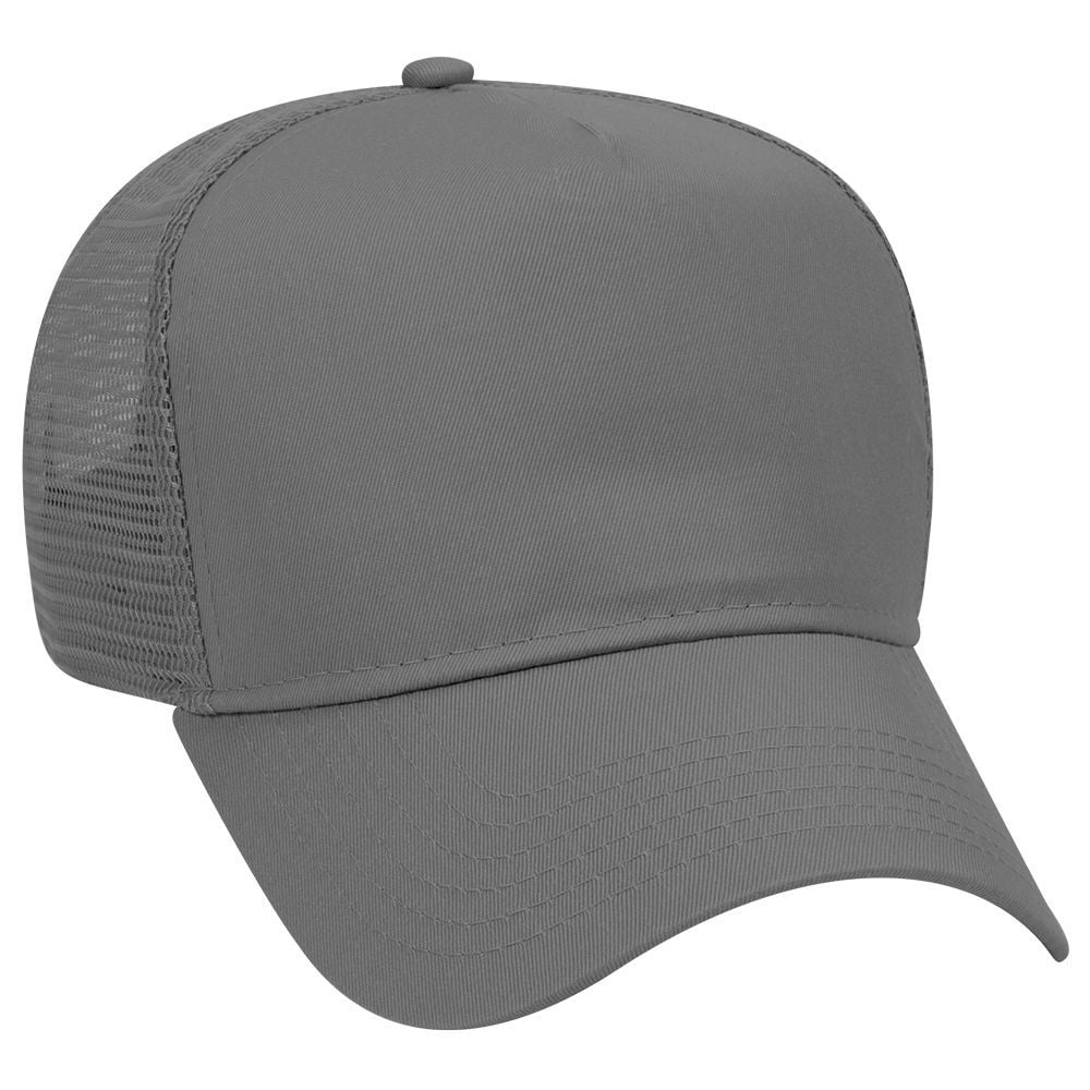 OTTO Cotton Blend Twill 5 Panel Pro Style Mesh Back Trucker Hat - Char ...