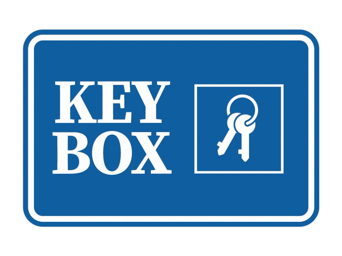 Signs ByLITA Classic Framed Key Box Sign (Blue) - Small - Walmart.com