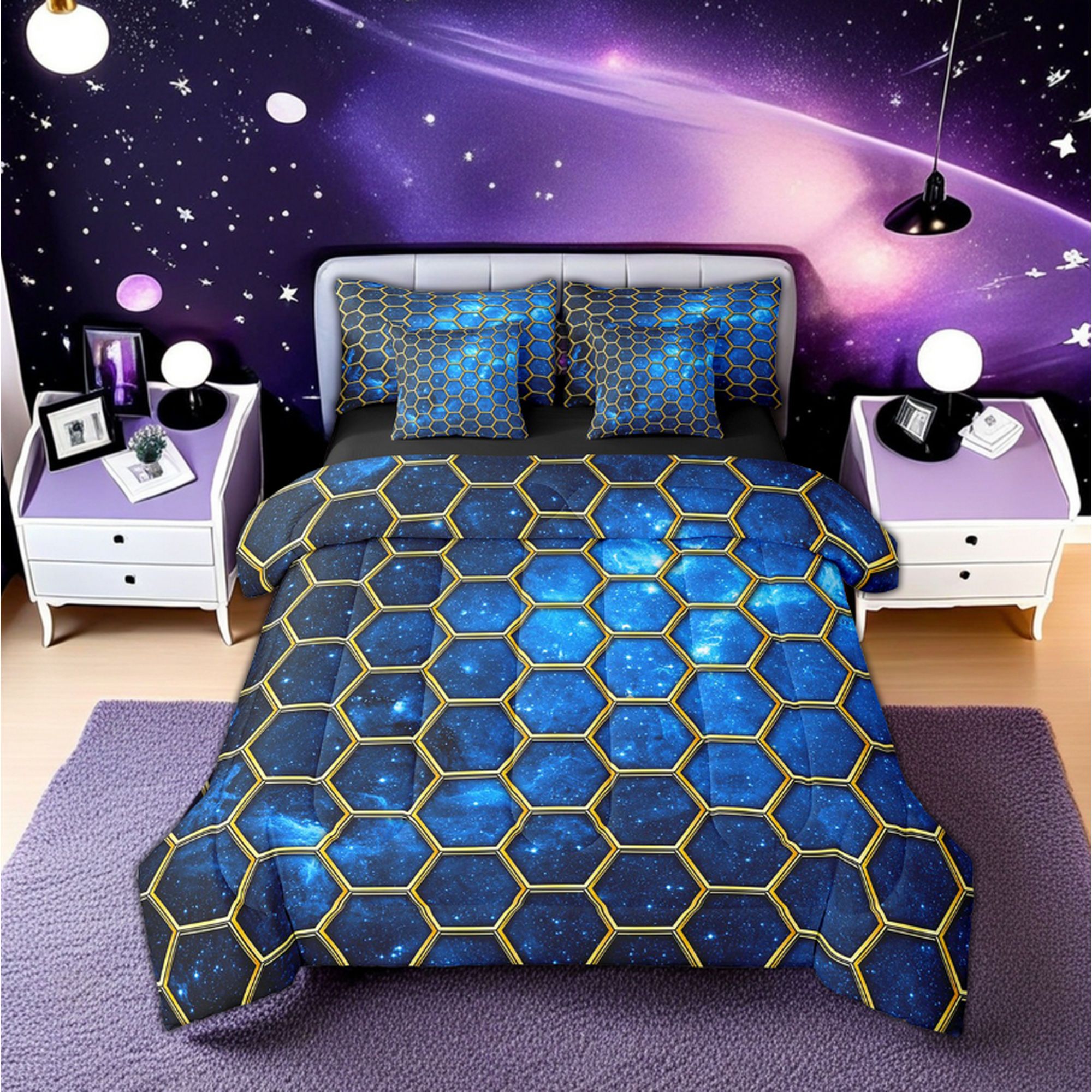 Click here for Erosebridal Hippie Galaxy Universe Bed In A Bag Qu... prices